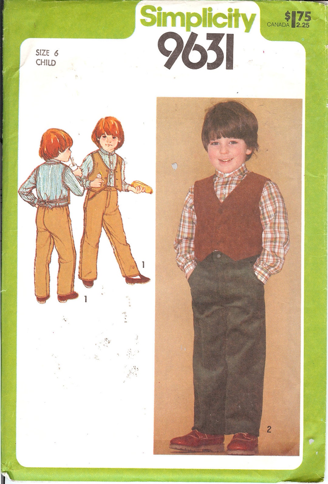 Simplicity 9631 UNCUT Child's Pants, Pullover, Shirt and Lined Vest ...