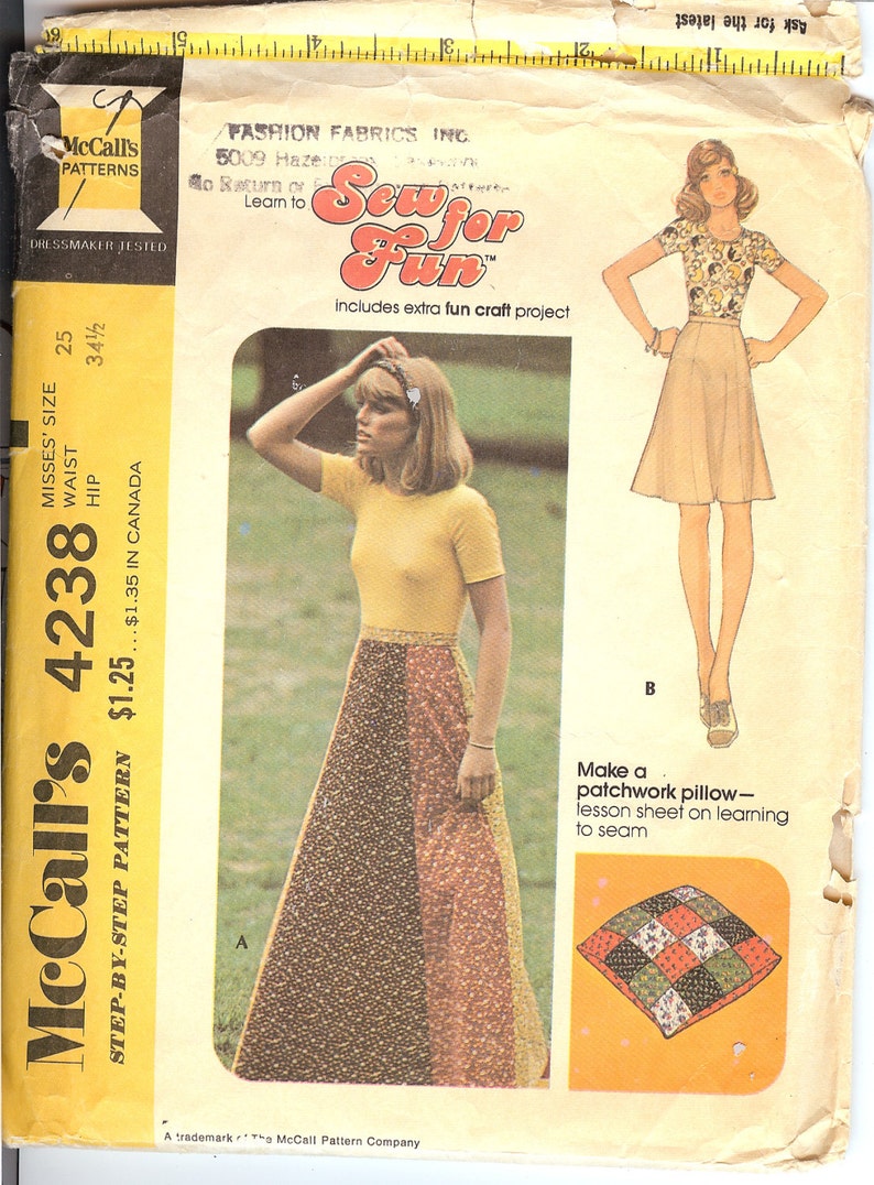 Mccall's 4238 Skirt Sewing Pattern ID14 - Etsy