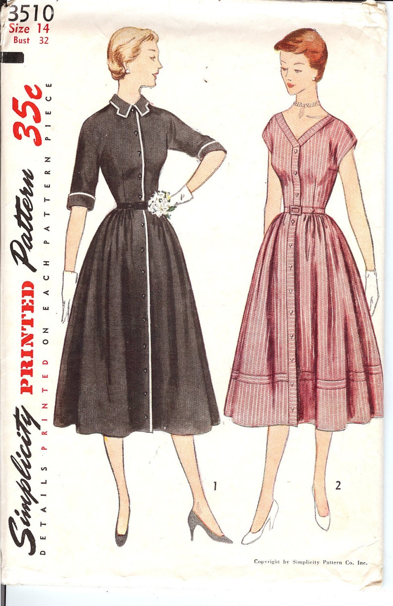 Simplicity 3510 Sewing Pattern 1940's Misses' One - Etsy