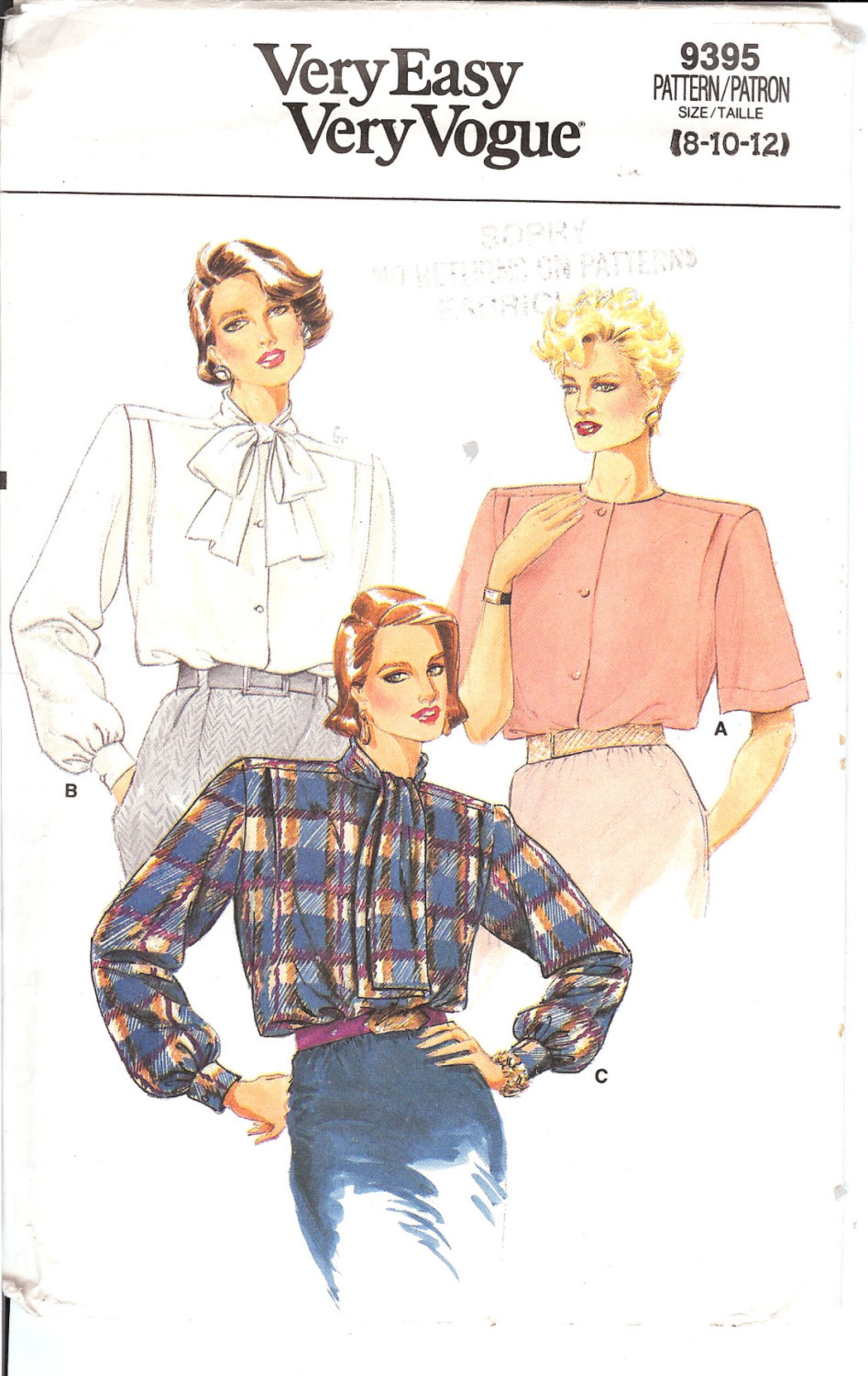 Vogue 9395 ID87 - Etsy