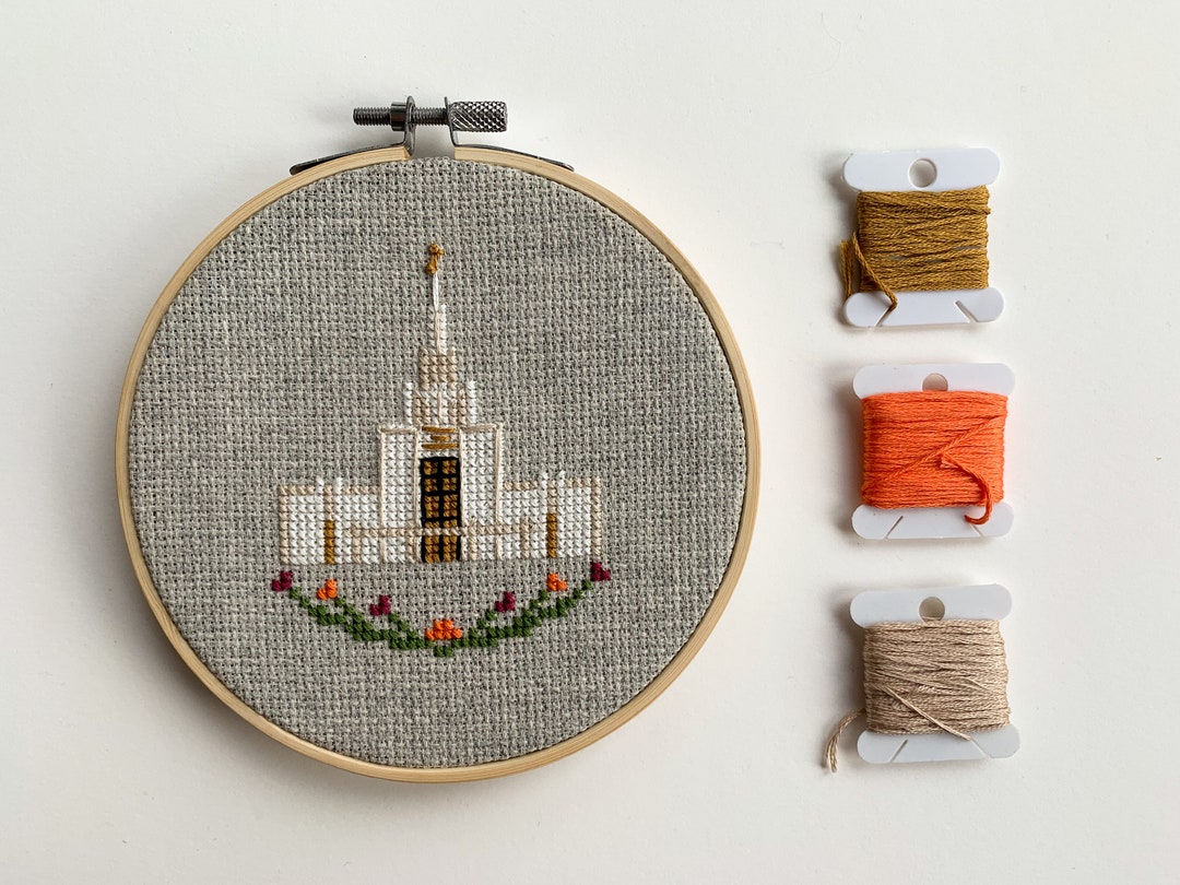 Denver Colorado Temple Cross Stitch Pattern | LDS Temple Art | Modern ...