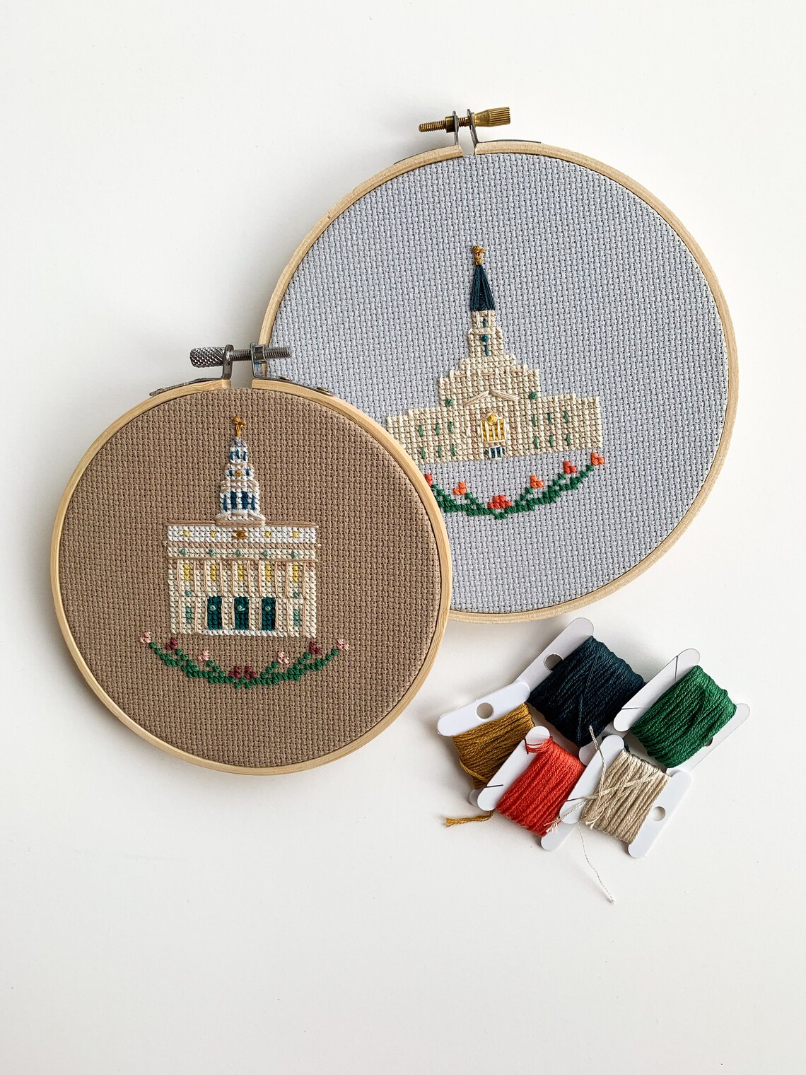 Nauvoo Illinois Temple Cross Stitch Pattern LDS Temple Art Modern Cross ...