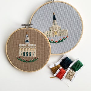 Nauvoo Illinois Temple Cross Stitch Pattern | LDS Temple Art | Modern ...
