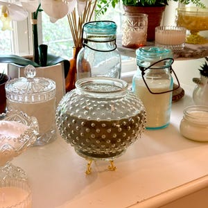 Extremely Rare! 1920’s Dimpled Round Depression Glass - Large Soy ...