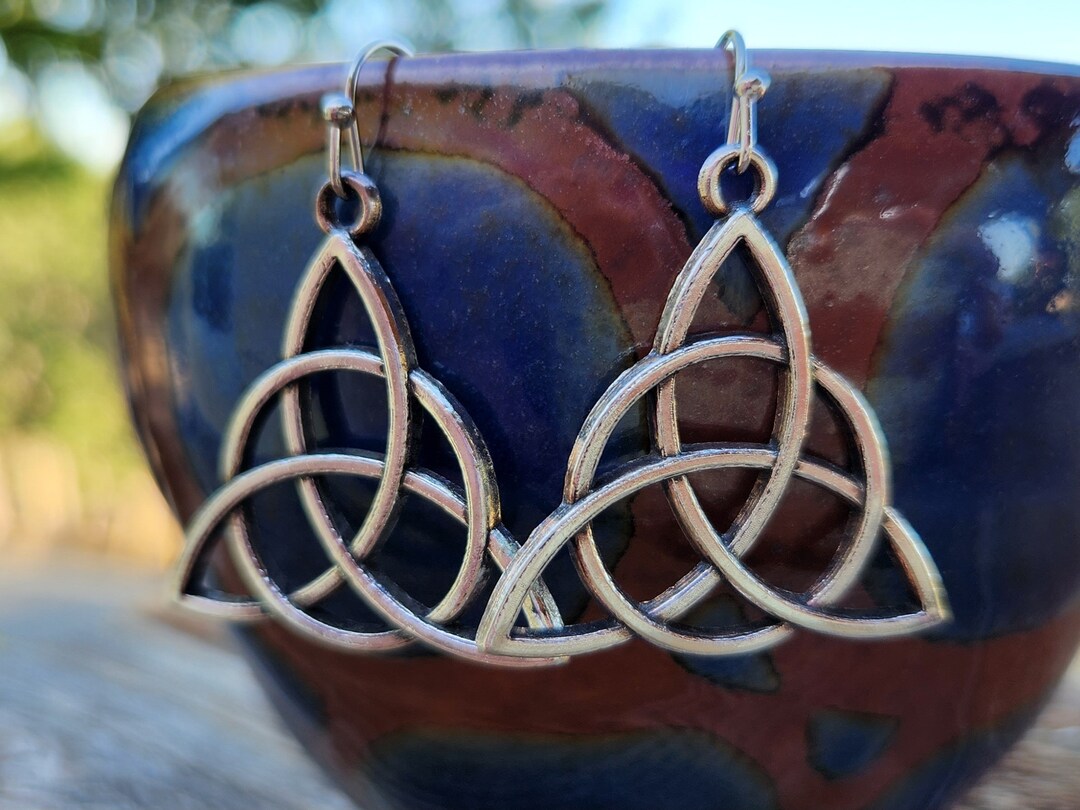 Trinity Knot Earrings - Holy Trinity Charms - Celtic Trinity Symbol ...