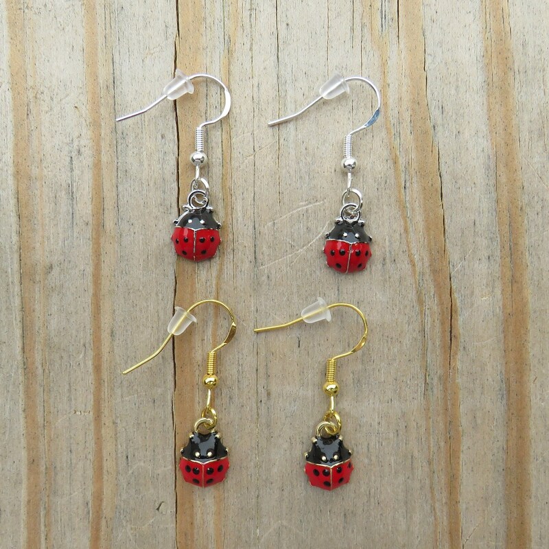 Ladybug Earrings - Etsy