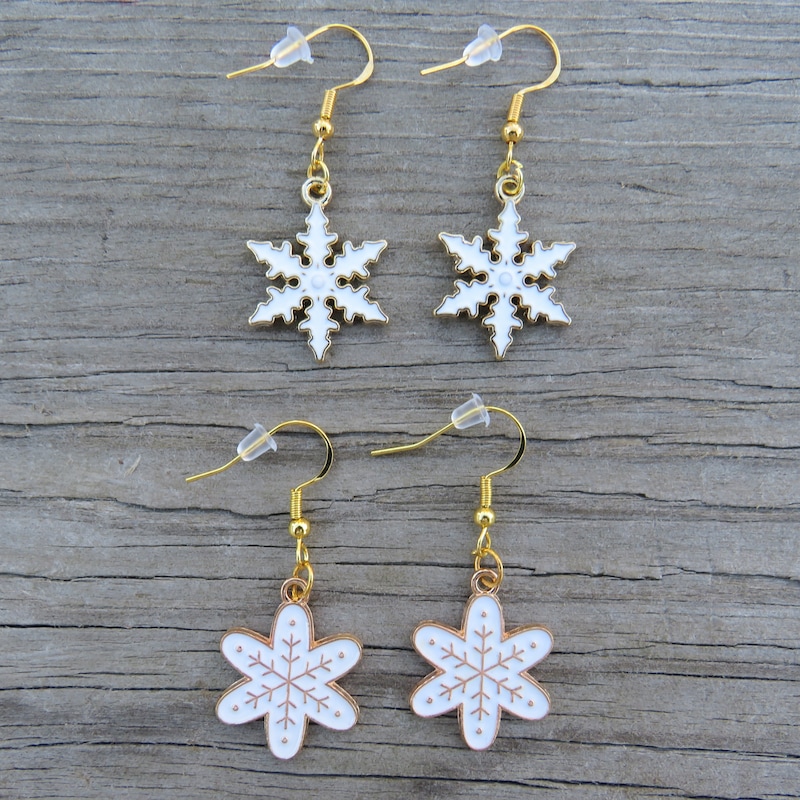 Snowflake Earrings - Etsy
