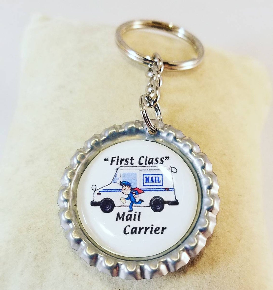 Mail Carrrier, Mailman, Mail, Bottlecap Keychain Gift - Etsy