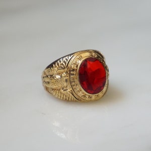 WWII Era U.S. Army Ring / Men's Antique Estate C1940 Gold Vermeil ...