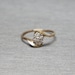 Diamond Cluster Ring / Vintage Estate 10K Gold 0.07TCW Diamond Flower ...
