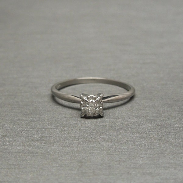 Small Diamond Ring - Etsy