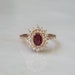 Rose Gold Ruby Ring / Vintage Estate 14K Rose Gold 1.64TCW Oval Fine ...