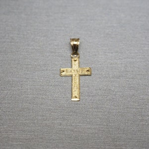 I Love Jesus Cross / Vintage Estate 1980s 10K Gold 'I LOVE JESUS' Four ...