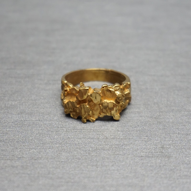 Gold Nugget Ring - Etsy