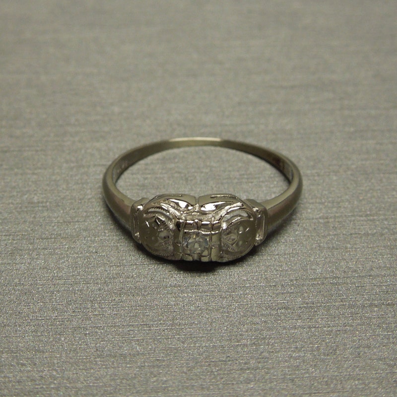 Small Diamond Ring - Etsy