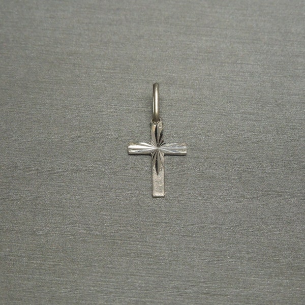 White Gold Cross - Etsy