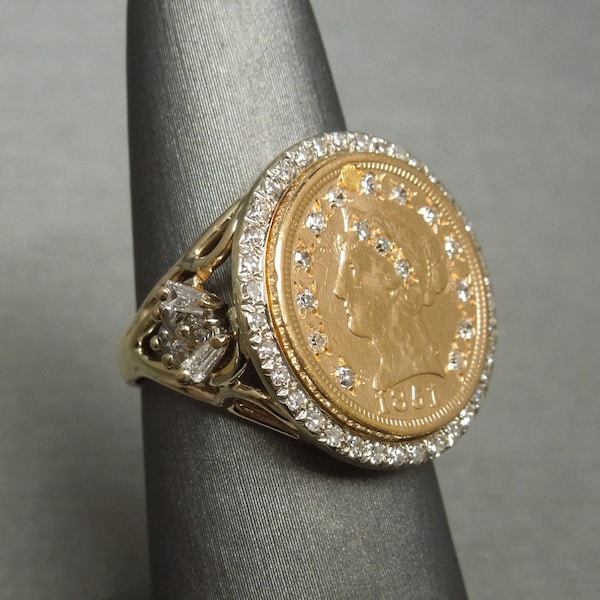 Diamond Bezel Ring - Etsy