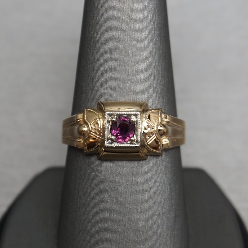 Art Deco Ruby Ring - Etsy