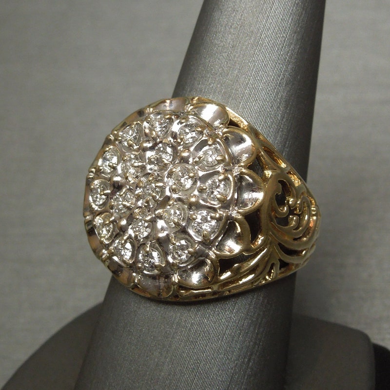 Large Diamond Ring - Etsy