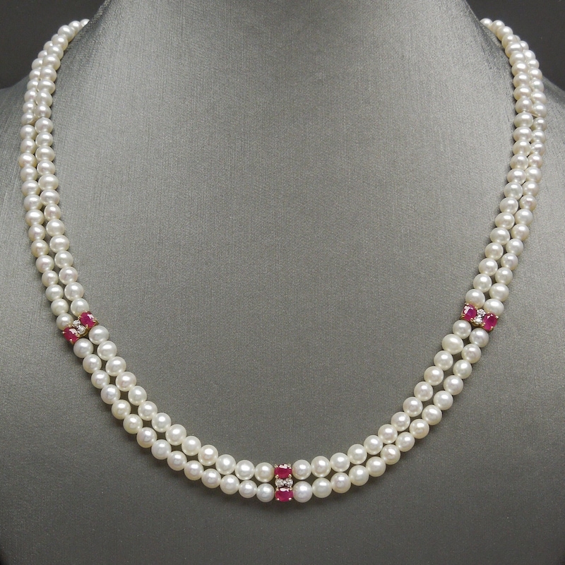 Double Strand Pearls - Etsy