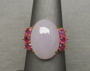 Ruby Jade Ring - Etsy