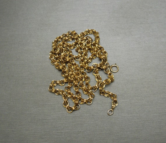 Victorian Gold Link Chain / Victorian Estate Circa 18… - Gem
