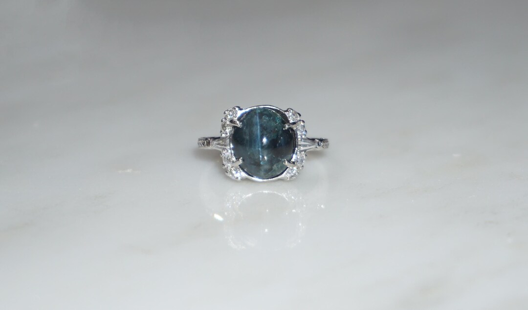 Platinum Alexandrite Ring / Vintage Estate C1950 Platinum 7.29TCW Cats ...