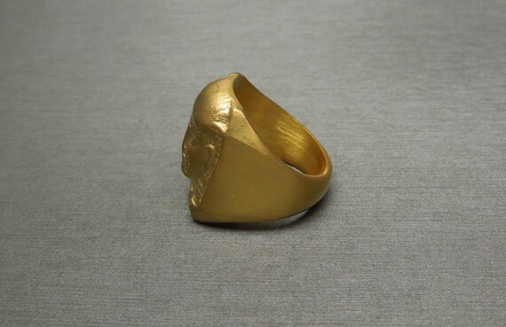 Unisex Vintage Estate Sterling Silver Gold Vermeil Eg… - Gem