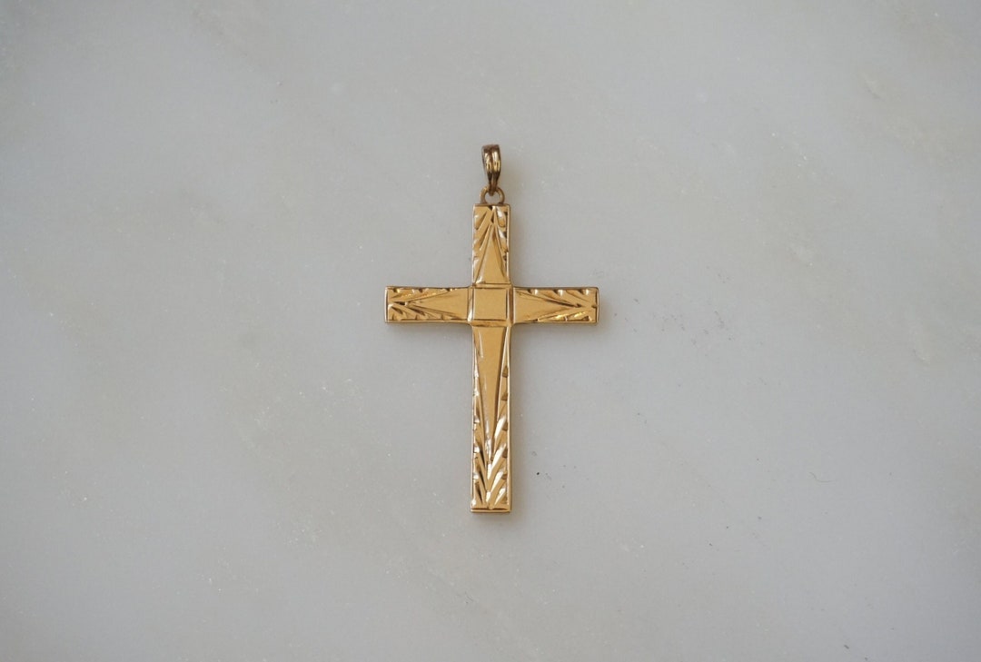 Antique 10K Gold Cross / Antique Pre Art Deco Estate C1940 10K Gold ...