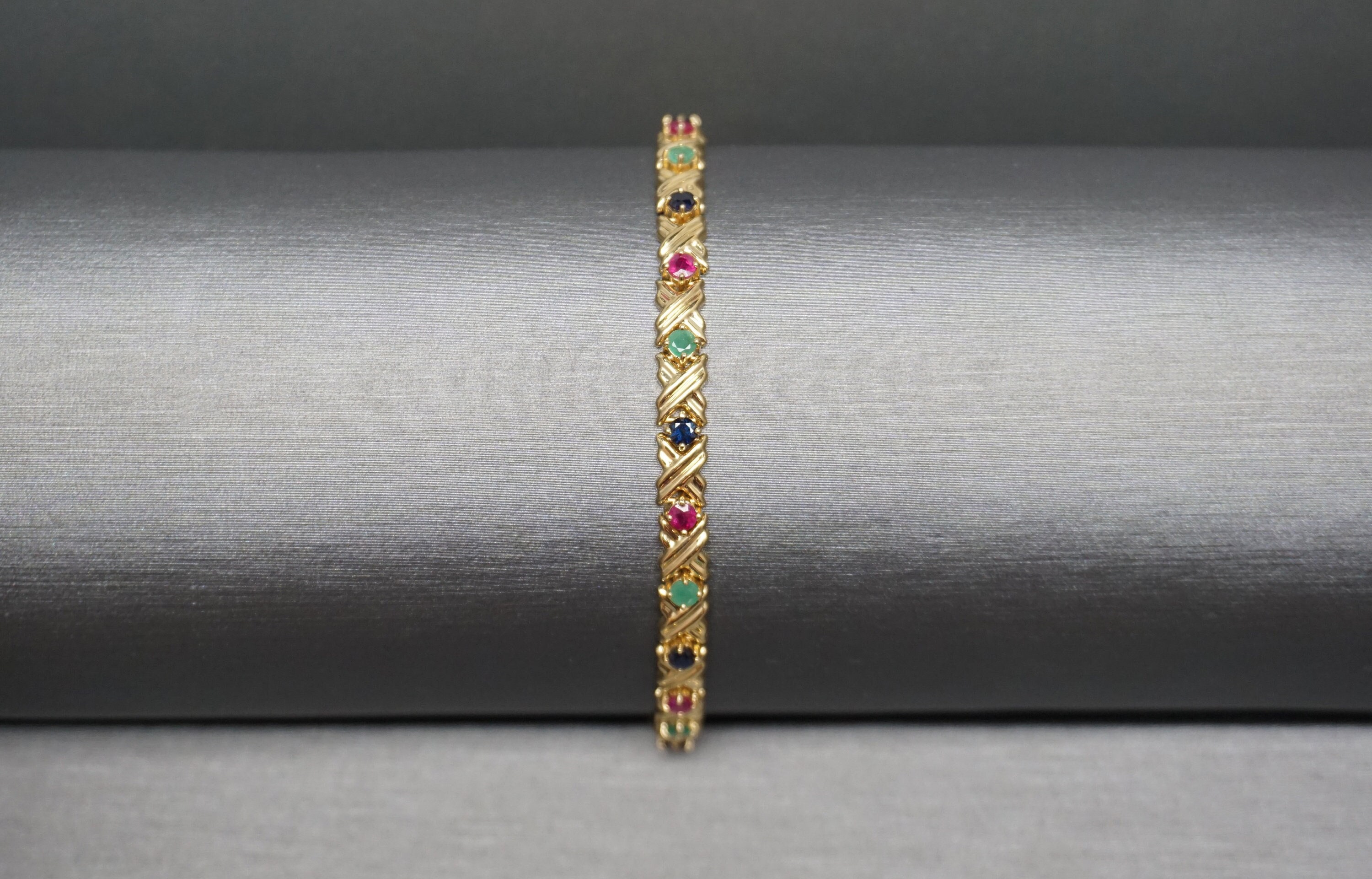Diamond ruby emerald sapphire bracelet store