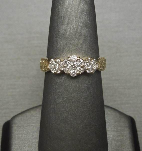 Unisex Vintage Estate 14K Gold Snake Skin Band 0.55TCW | Etsy