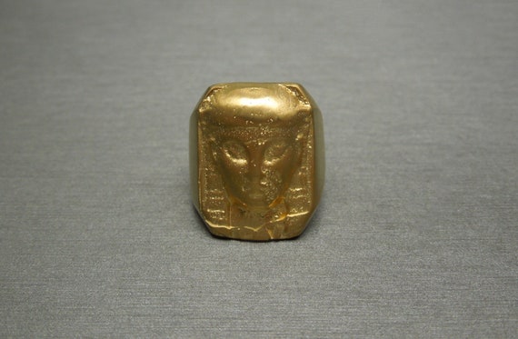 Unisex Vintage Estate Sterling Silver Gold Vermeil Eg… - Gem