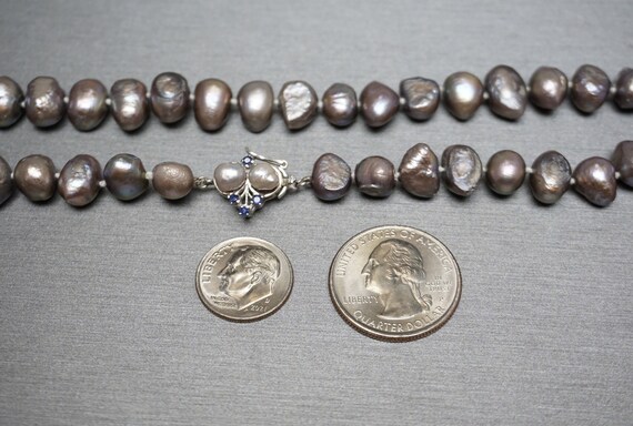Platinum Pebble Pearls / Mid Century Estate C1960 Bar… - Gem