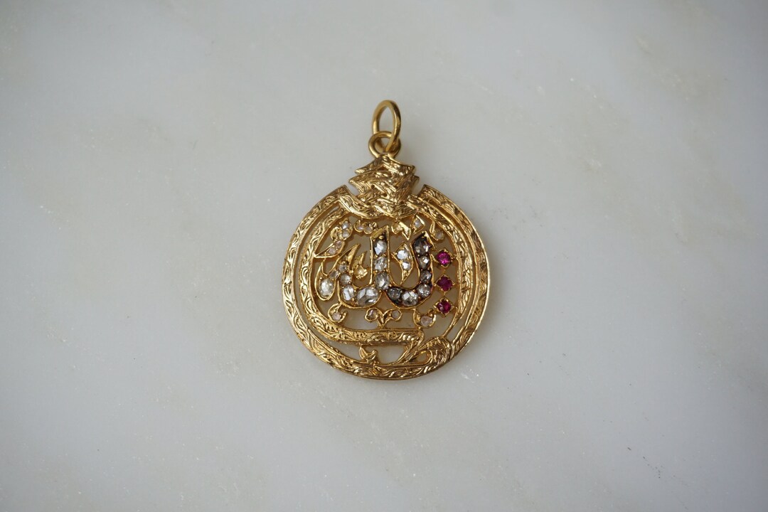 Orientalist Gold Medal / Antique Estate C1900 10K Gold Hand Engraved ...