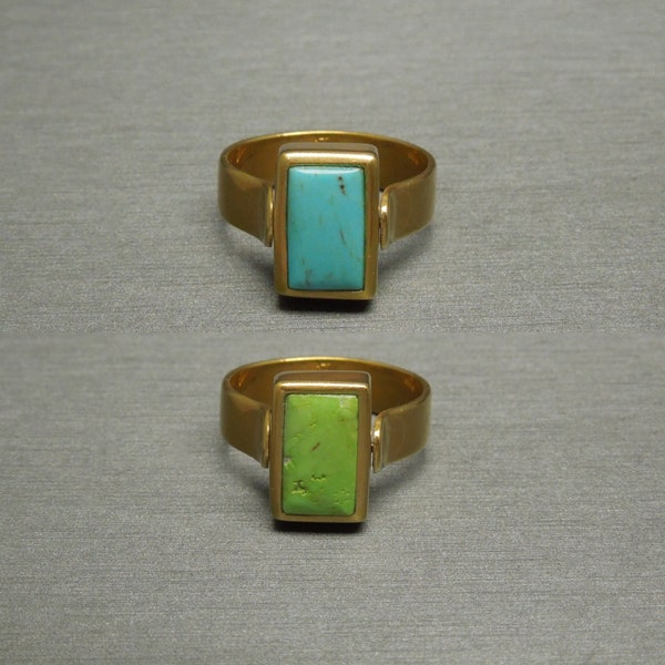 Green Turquoise Ring - Etsy