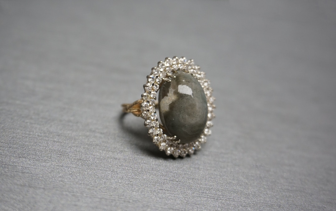 18.20ct Alexandrite Ring / Vintage Estate 14K Two Tone Gold 20.50TCW ...