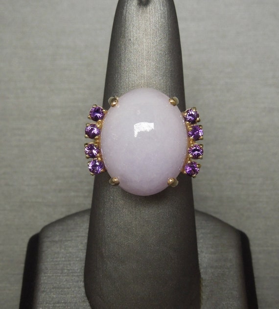 Vintage lavender jade ring store