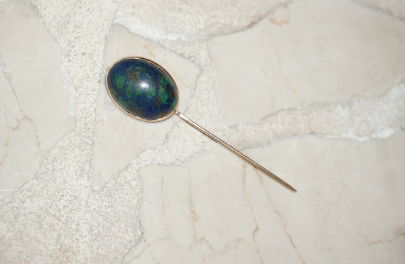 Antique Turquoise Stick Pin / Victorian Estate Circa … - Gem