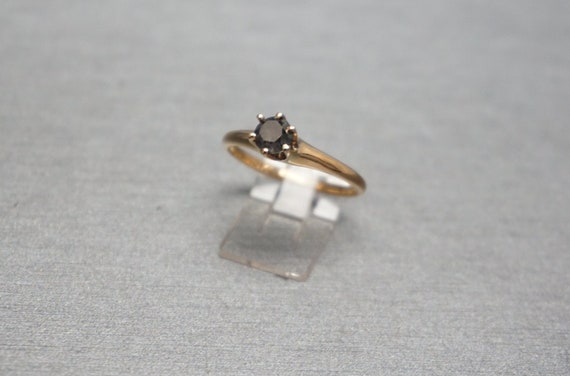 Antique Solitaire Ring / Victorian Estate C1890 10K G… - Gem