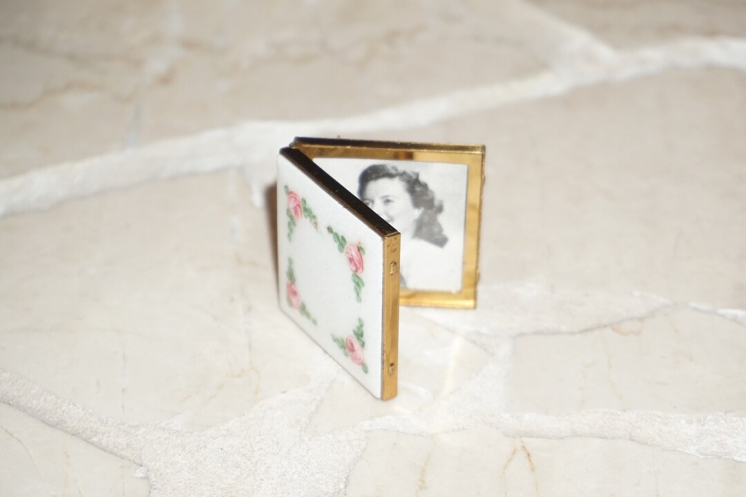 Miniature Picture Frame / Antique Estate C1940 Guilloche Enamel ...