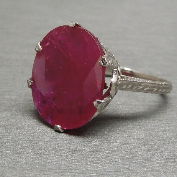 Ruby Filigree Ring - Etsy