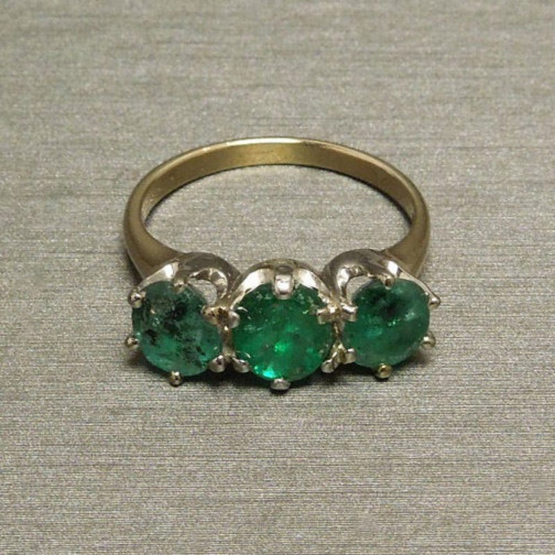 Antique Emerald Ring - Etsy