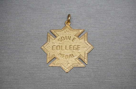 Soule College Medal / Antique Estate Circa 1901 Gold … - Gem