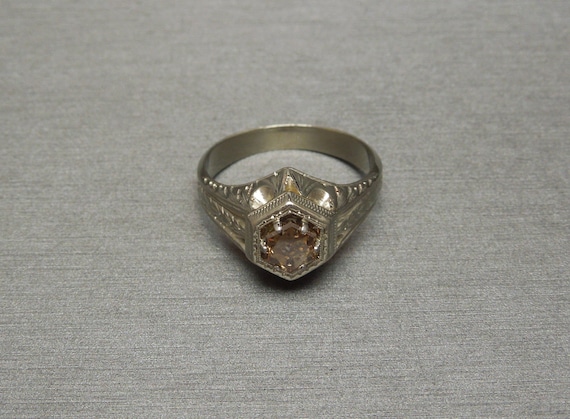 Men's Art Deco Estate C1920 14K White Gold 0.90 carat… - Gem