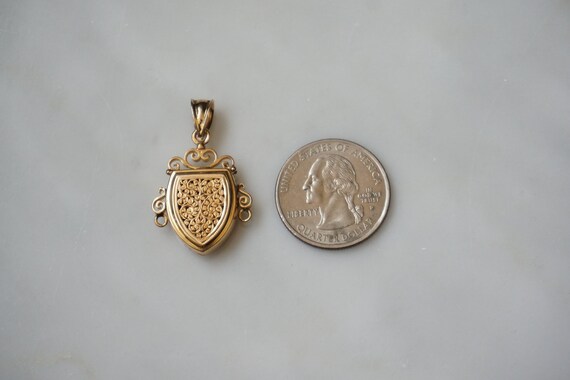 Victorian Shield Locket / Antique Victorian Estate C1… - Gem
