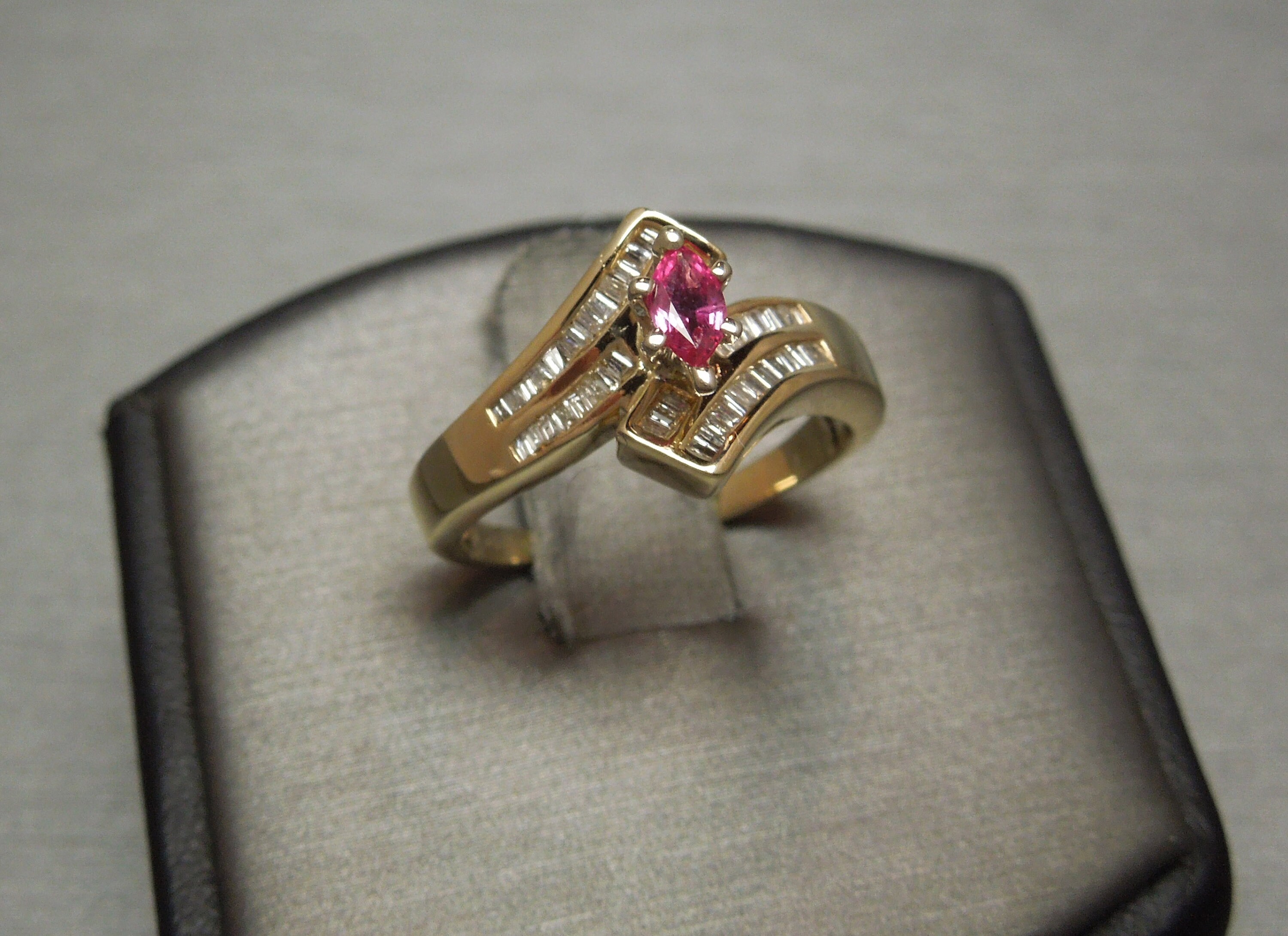 Vintage Estate C1970 14K Gold 0.70TCW Fancy Marquise cut Ruby | Etsy