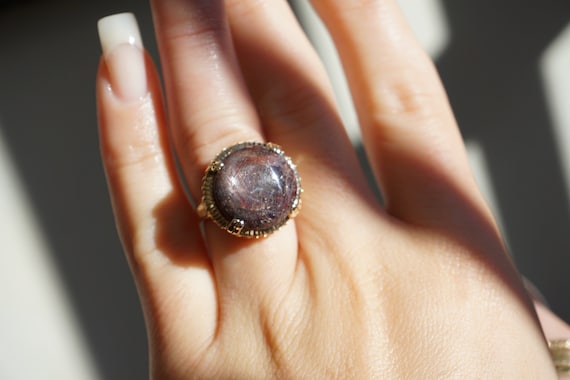 Mystic Ruby Sphere Ring / Art Deco New Orleans Estate… - Gem