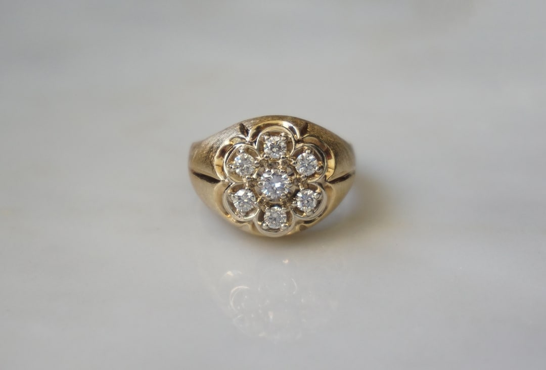 Men's Diamond Cluster Ring / Mid Century Estate C1960 14K Gold ...