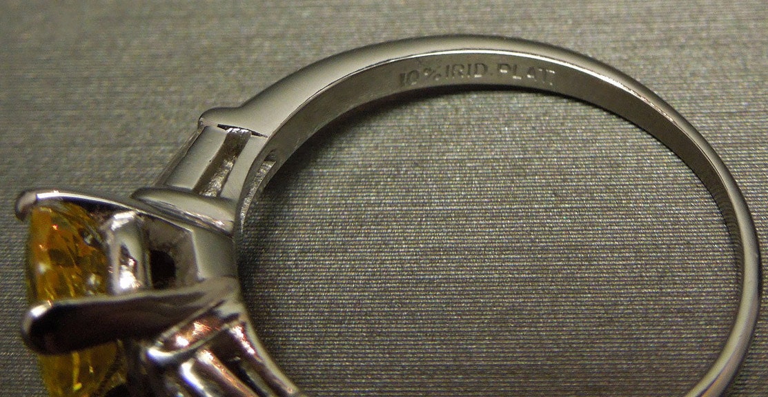 Vintage Estate C1970 Platinum 1.66TCW Oval Canary Yellow | Etsy