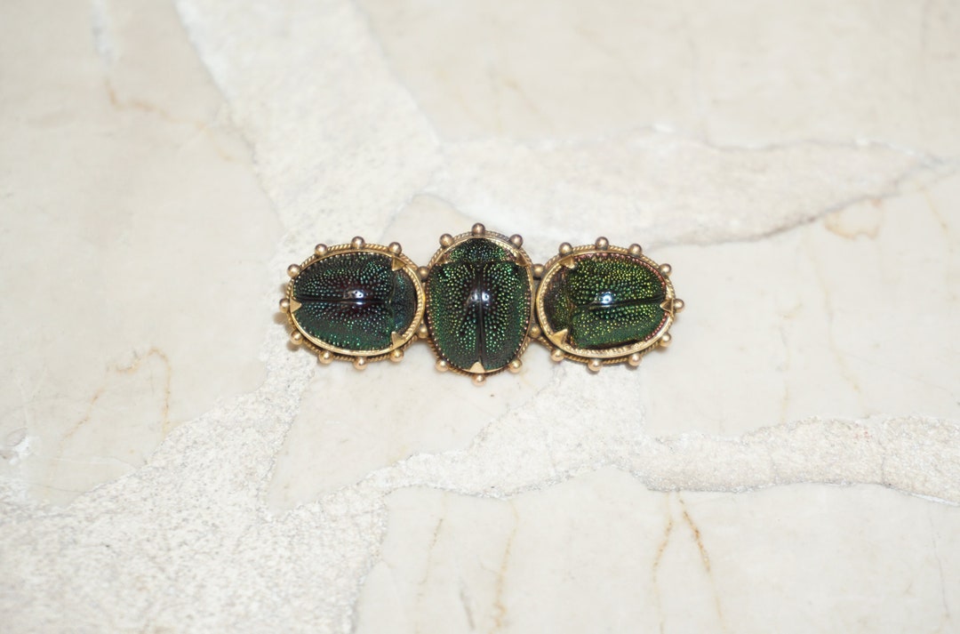 Antique Scarab Bar Pin / Antique Victorian Estate C1890 18K Gold ...